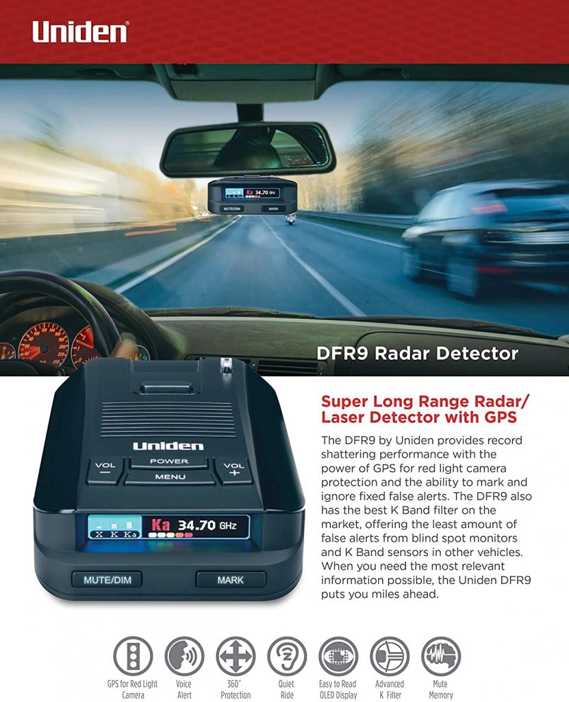 Uniden DFR9 Review | RatedRadarDetector